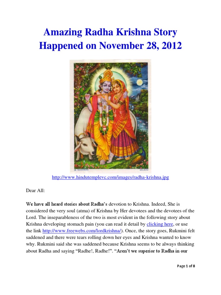 Amazing Radha Krishna Story | PDF | Krishna | Hinduism