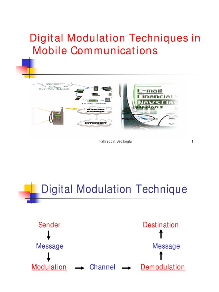 Digital Modulation Techniques in Mobile Communications: Fahredd'n ...