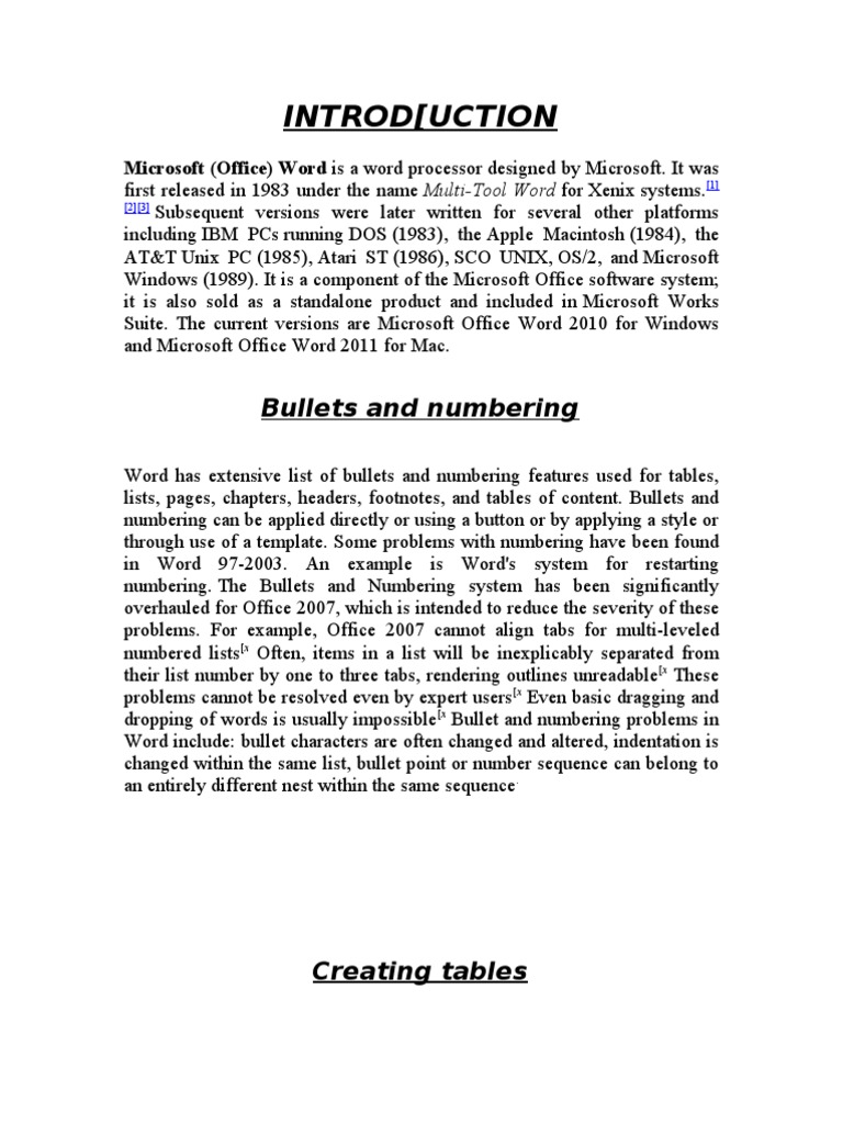 Introduction | PDF | Microsoft Word | Microcomputers