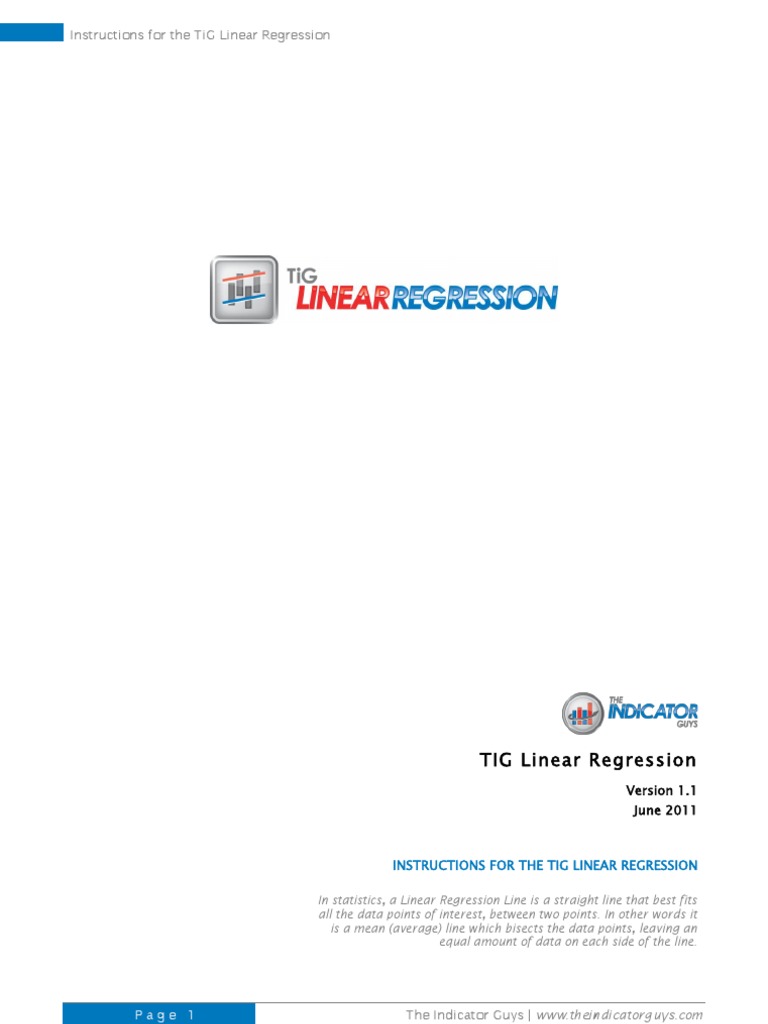 Linear Regression Indicator | PDF | Standard Deviation | Regression ...