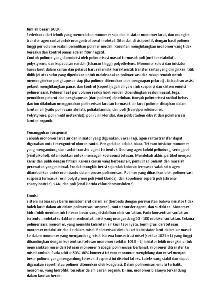 Tugas Polimer | PDF