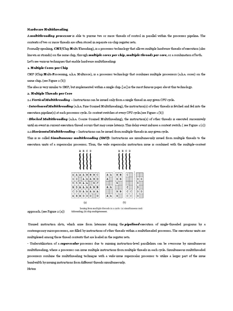 Hardware Multithreading | PDF | Concurrency (Computer Science) | Central Processing Unit