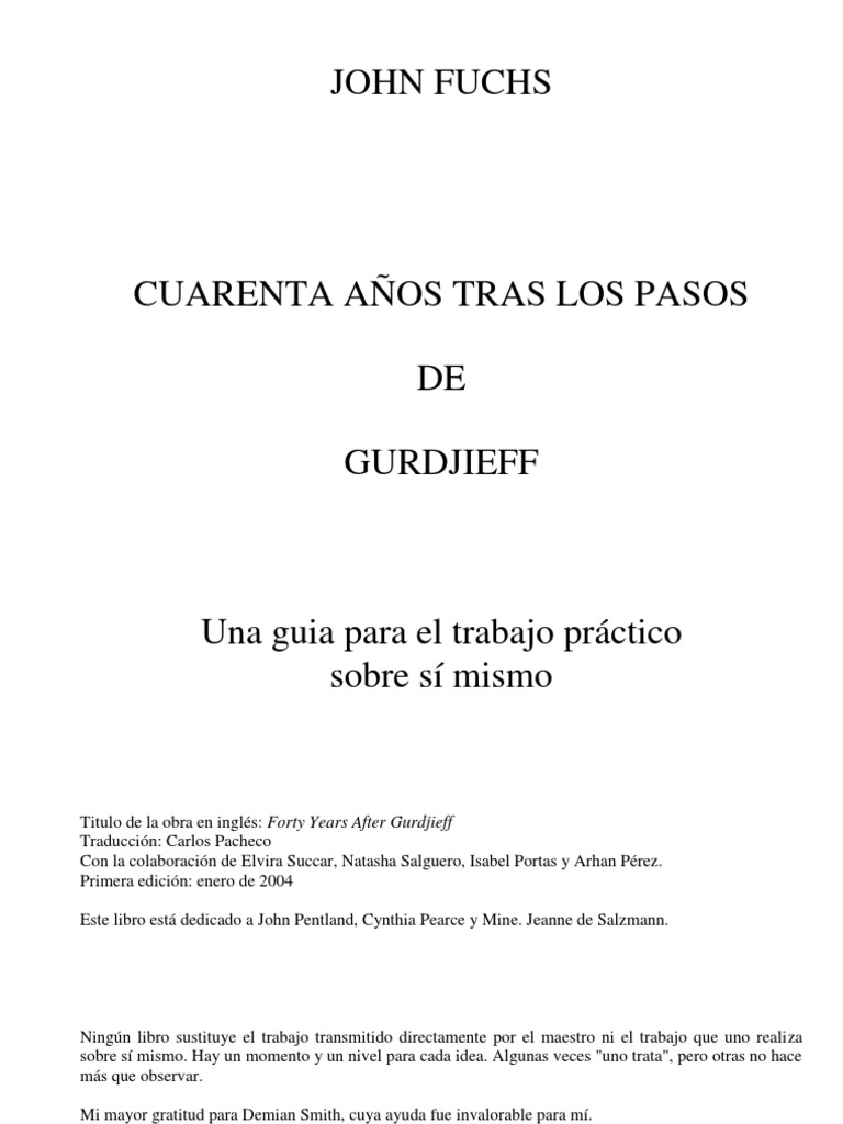 John Fuchs | PDF | Oración | Mente