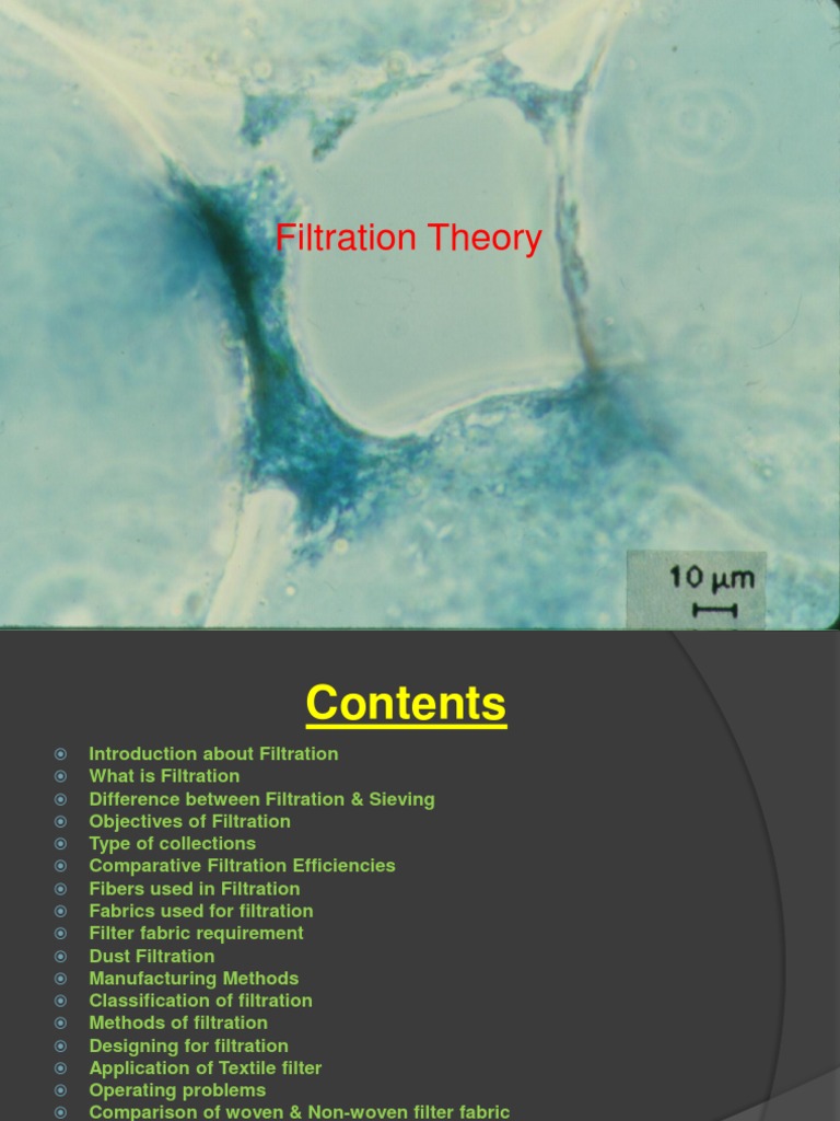 Filtration | PDF | Filtration | Textiles
