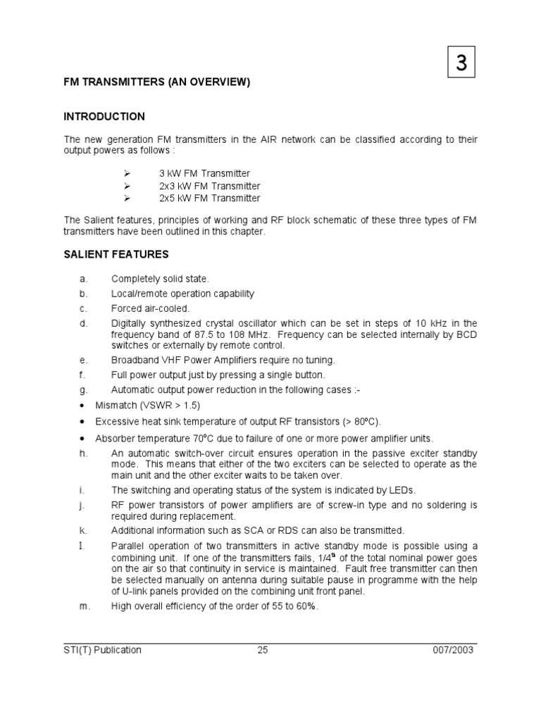 Overview of FM Transmitter Types | PDF | Amplifier | Frequency Modulation