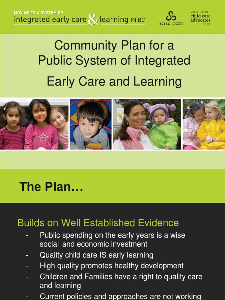 Community Plan For A Public System of Integrated Early Care and ...