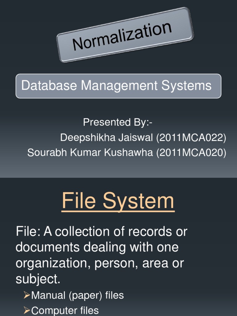 Normalization 1st To 5th Nf With Example Pdf Databases Data 4249