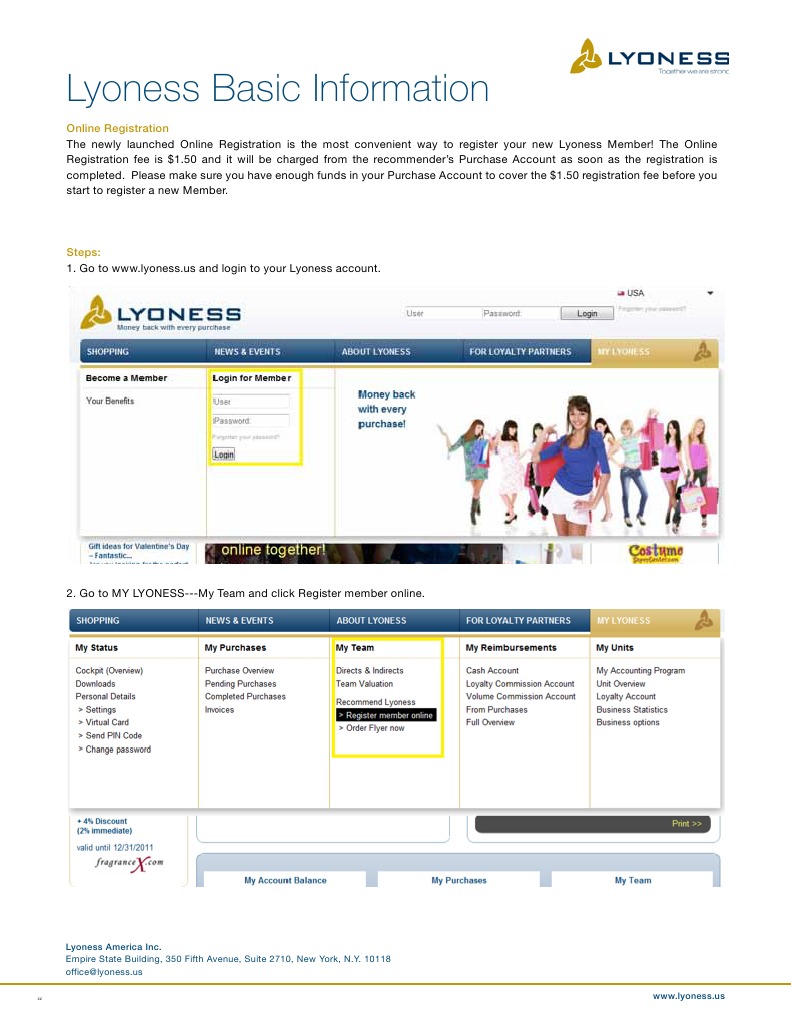 Lyoness Online Member Registration Guide | PDF