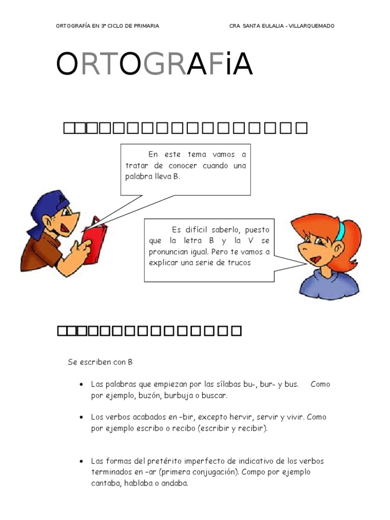 ORTOGRAFÍA Tema 8b | PDF