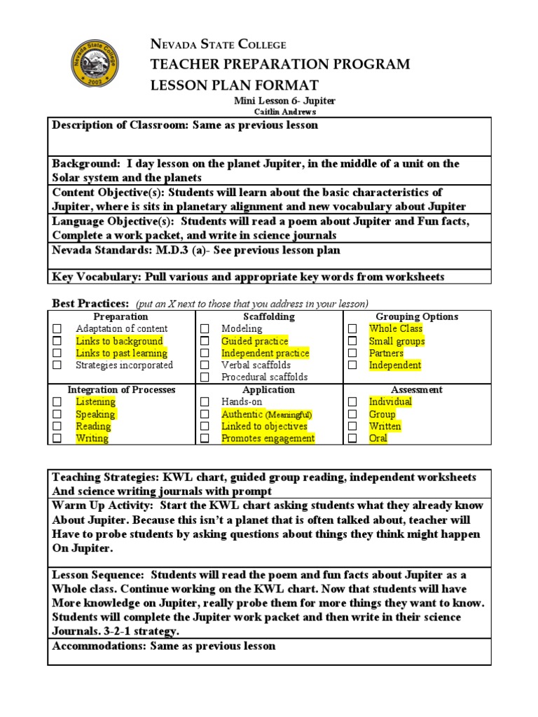 Mini Lesson 6 - Jupiter | PDF | Jupiter | Planets