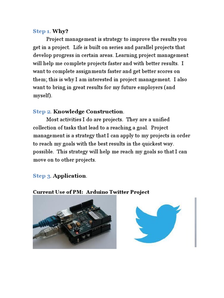 Step 1: Current Use of PM: Arduino Twitter Project | PDF | Project ...