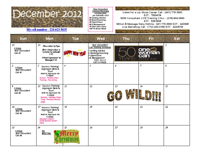 December 2012 Consultant Training Schedule | PDF