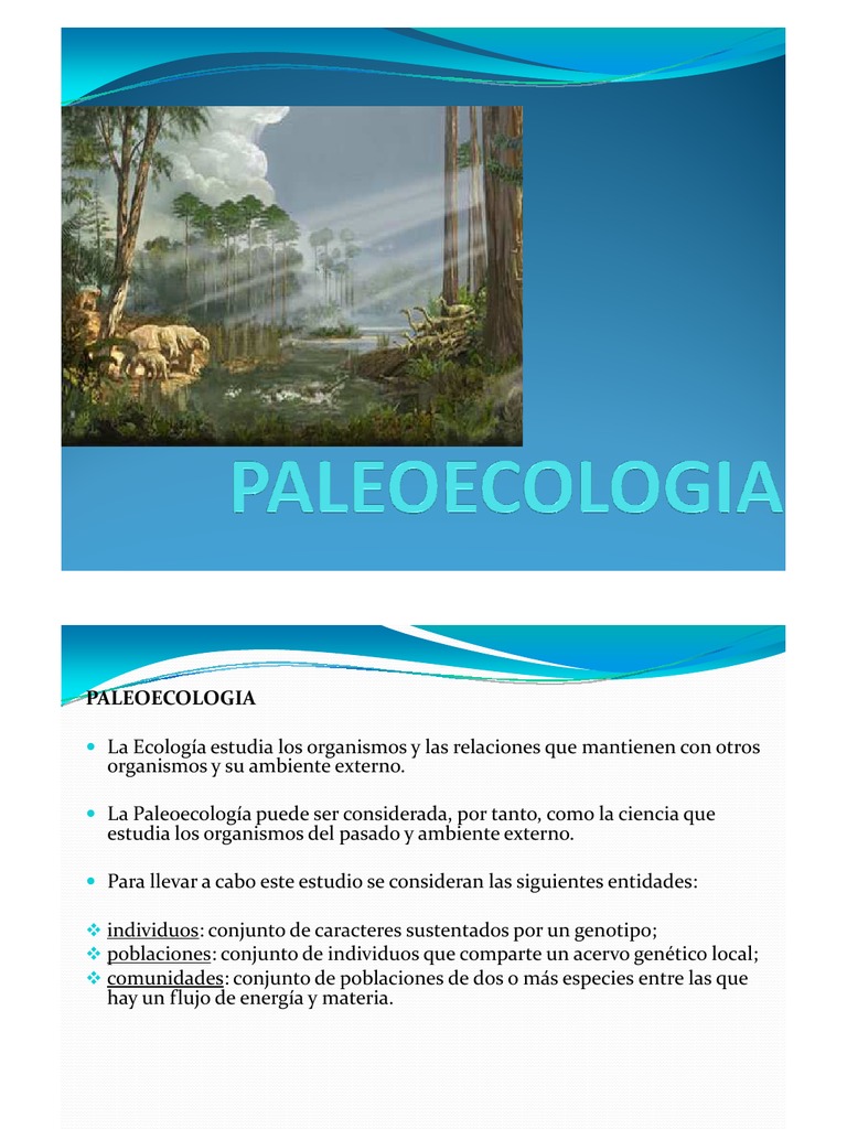 Introducción a la Paleoecología | PDF | Ecosistema | Ecología