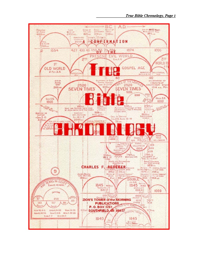 Bible Chronology Pdf Bible Student Movement Bible