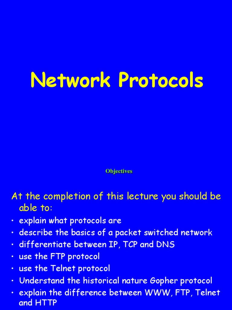 Protocols | Domain Name System | File Transfer Protocol