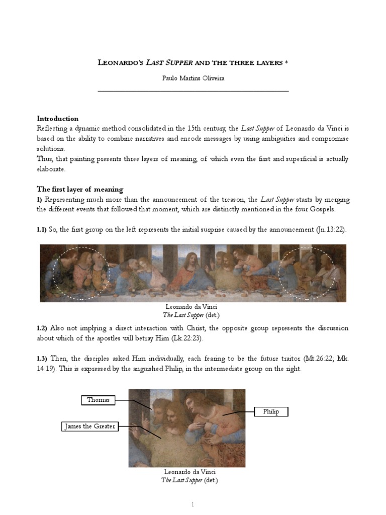 The Last Supper | PDF | Last Supper | Saint Peter