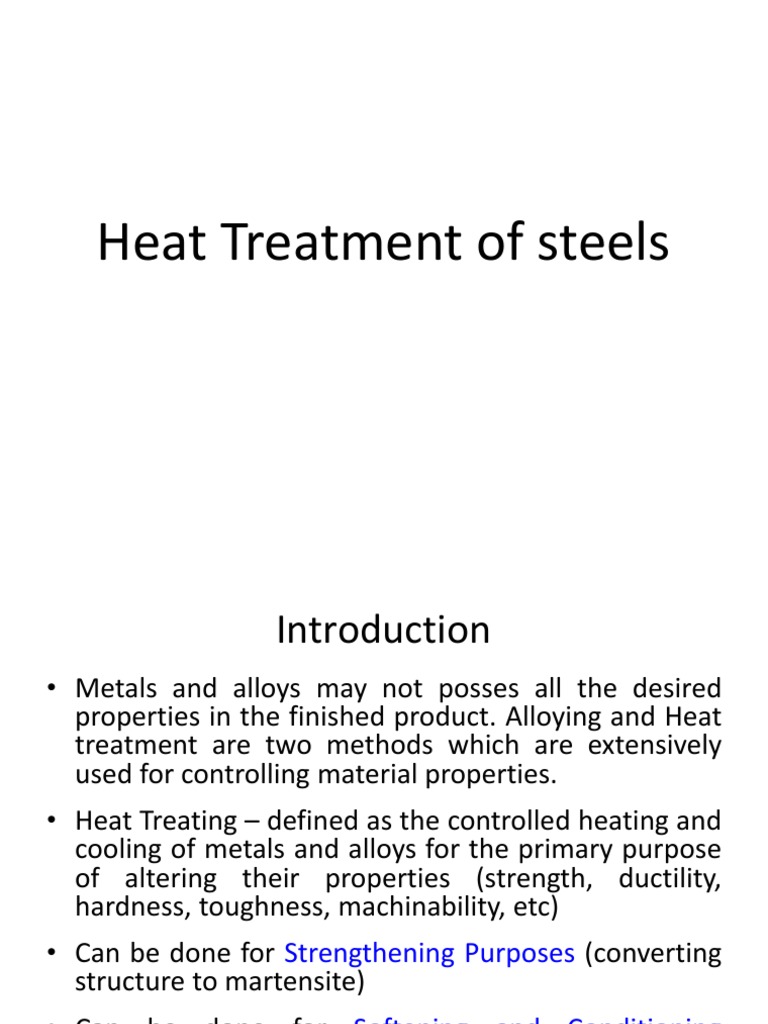 Heat Treatment of Steels | PDF | Heat Treating | Annealing (Metallurgy)