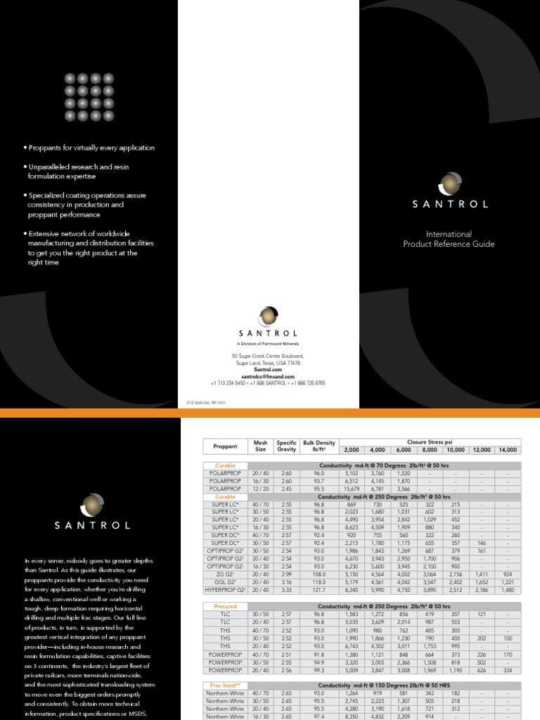 Santrol Pocket Guide International | PDF | Chemistry | Energy And Resource