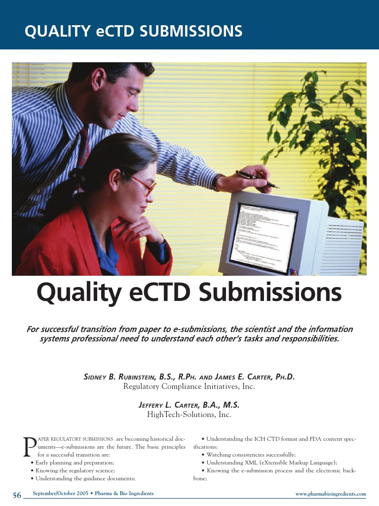Quality eCTD Submissions | PDF | Xml | Markup Language
