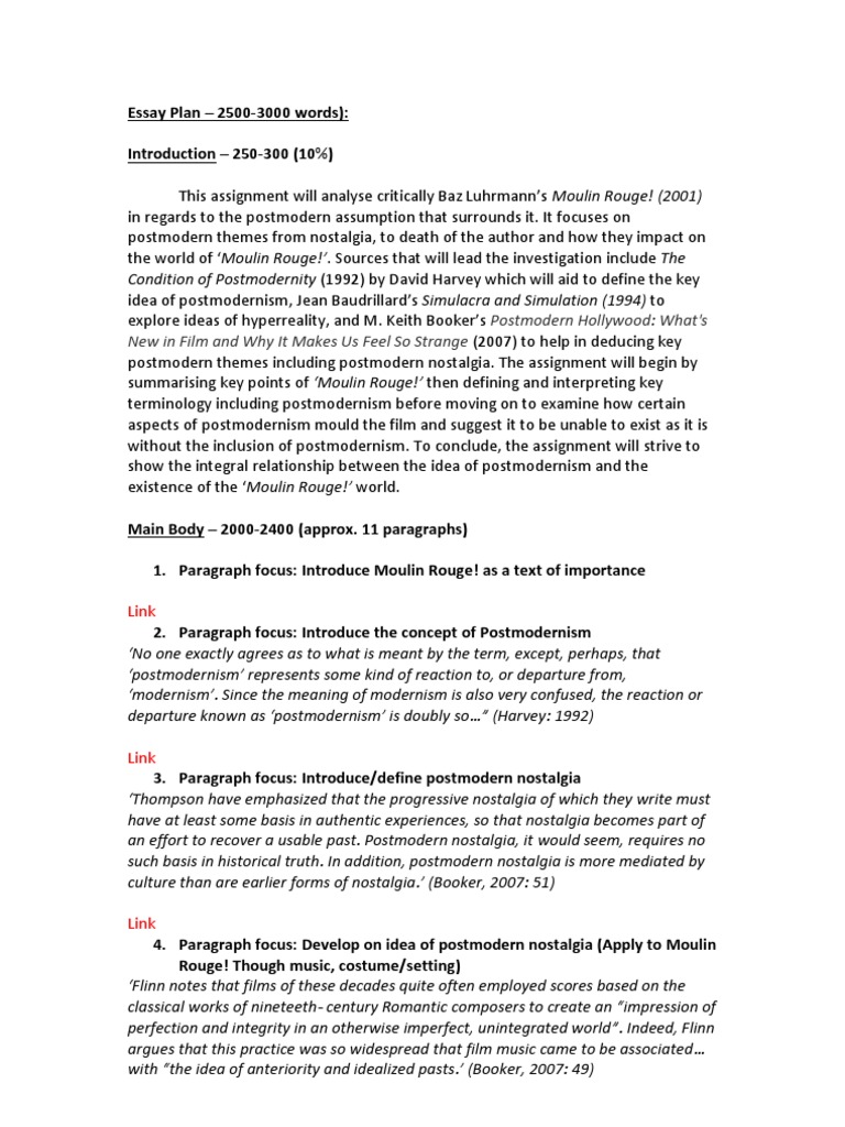 Postmodernism Essay Plan | Download Free PDF | Postmodernism ...