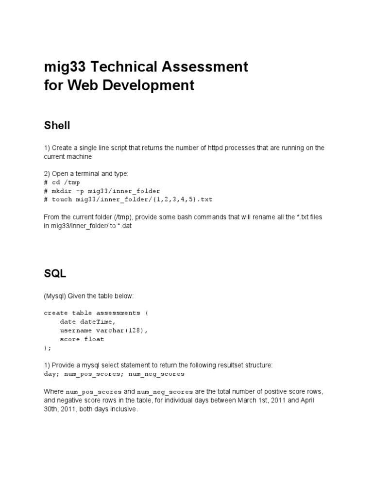 Mig 33 Web Technical Assessment | PDF | Json | Php