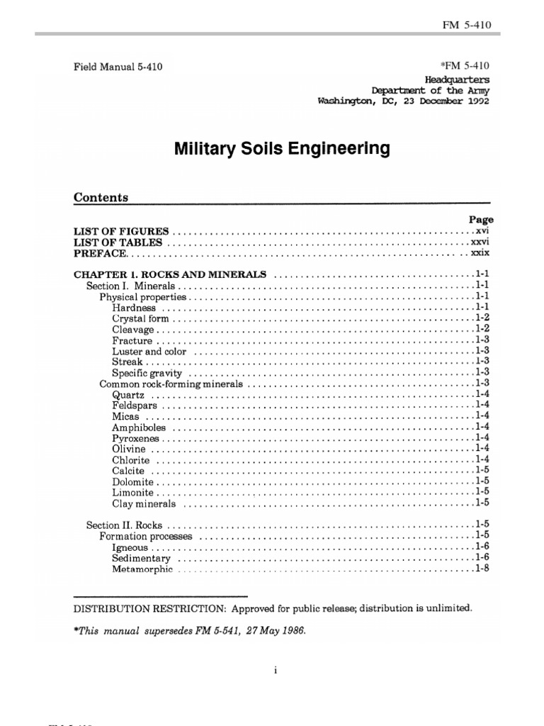 FM 5410 Military Soils Engineering | PDF | Drainage | Natural Materials