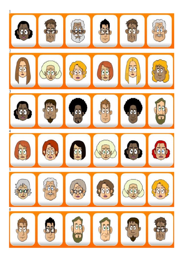 Physical Appearance Matching Game - Faces | PDF