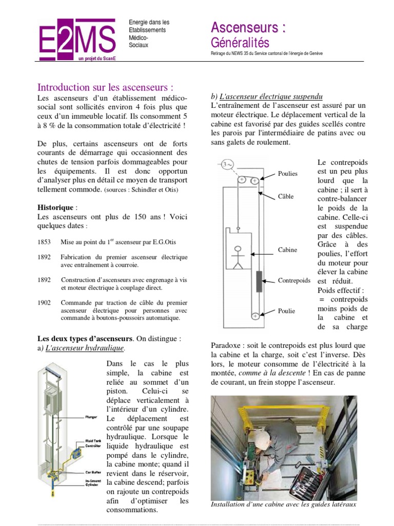 Ascenseur S | PDF | Ascenseur | Énergie et ressources