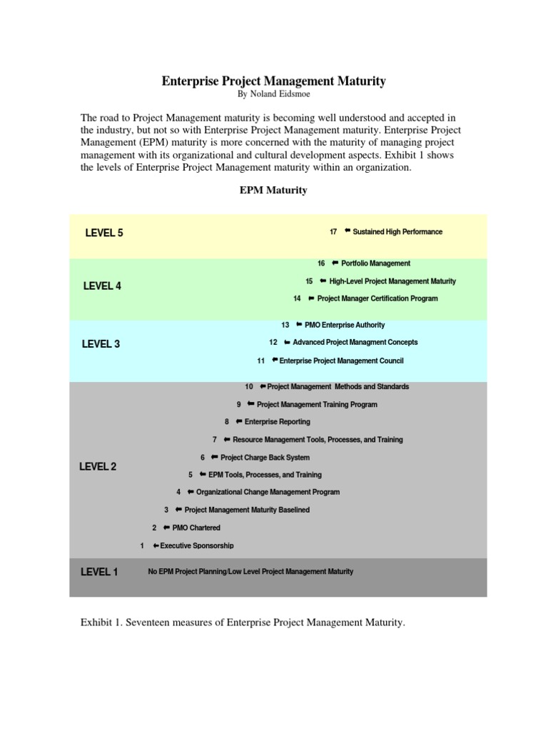 Enterprise Project Management Maturity | PDF | Project Management ...