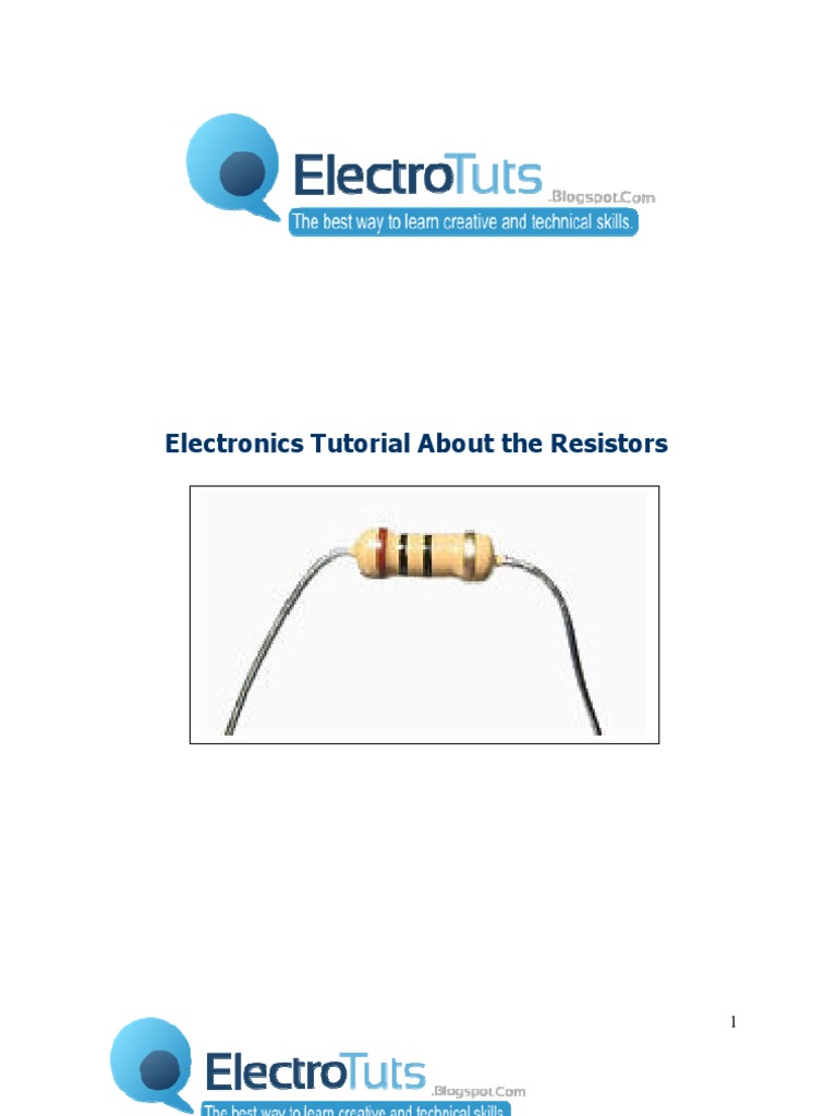 Ebooks Electronics Tutorial About The Resistors | PDF | Series And Parallel Circuits | Resistor