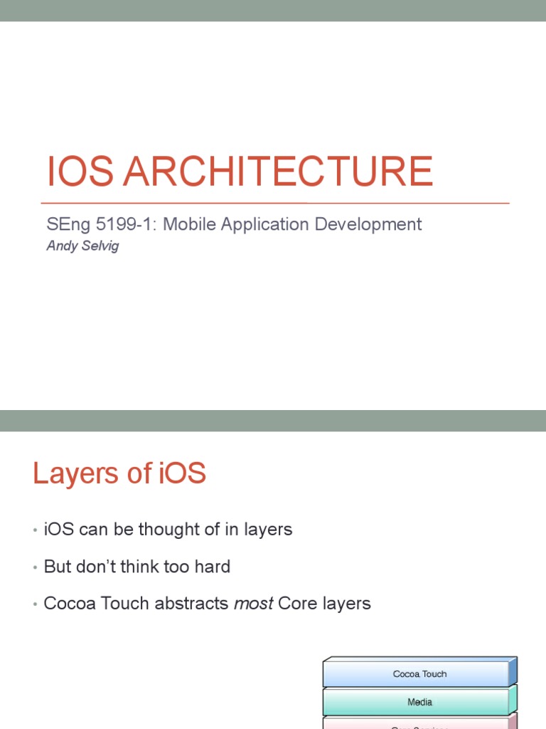 iOS Architecture | PDF | Objective C | Cocoa (Api)