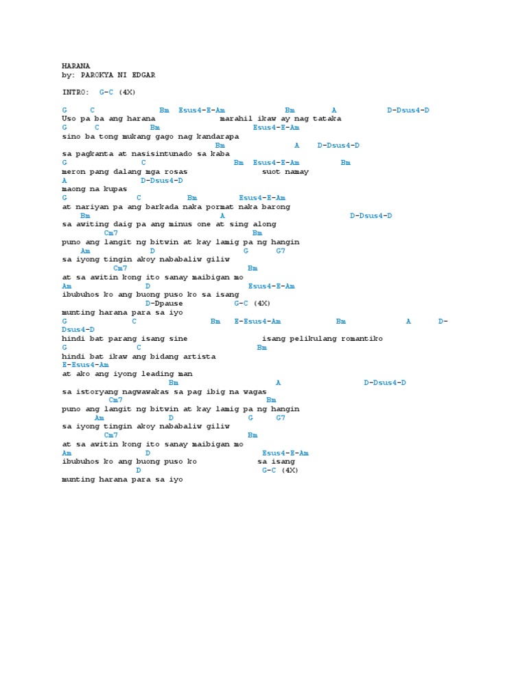 Harana (G) Chord | PDF
