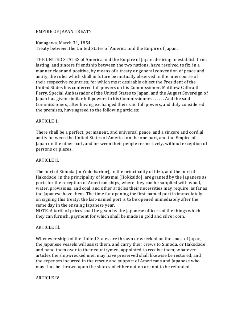 Treaty Of Kanagawa