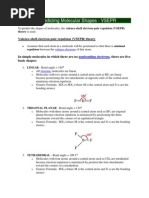 AXE Molecular Geometry Tables | PDF | Chemistry | Atomic