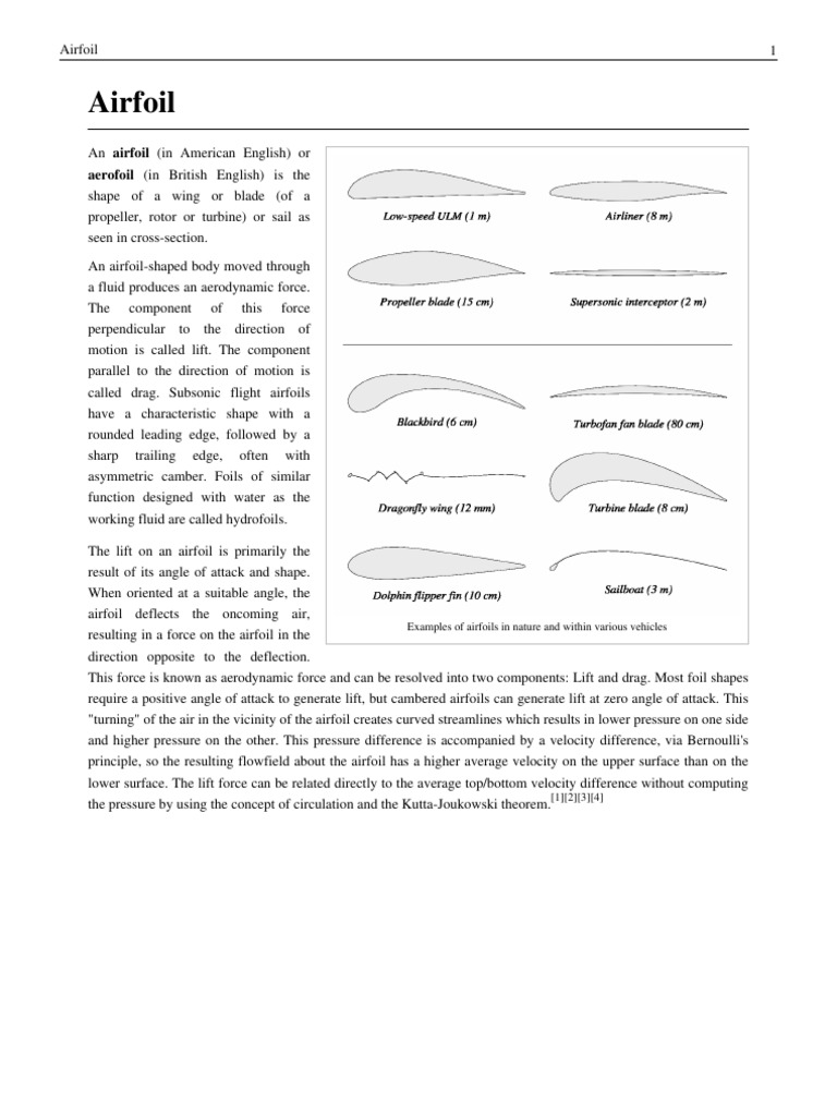 Airfoil | PDF | Airfoil | Lift (Force)