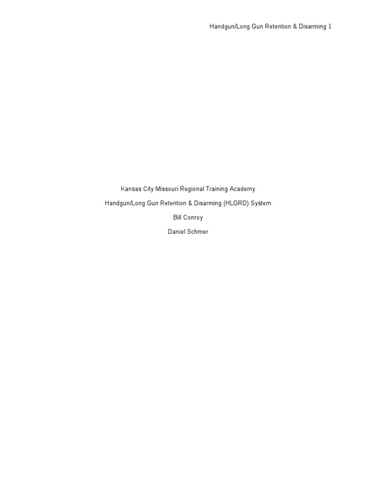 Handgun LongGun Retention Disarming | PDF | Handgun | Police