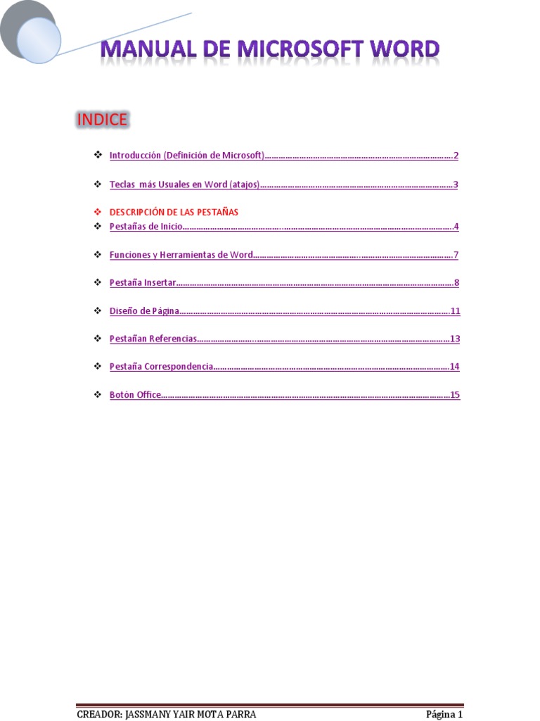 Manual de Word 2.0 | PDF | Microsoft Word | Microsoft