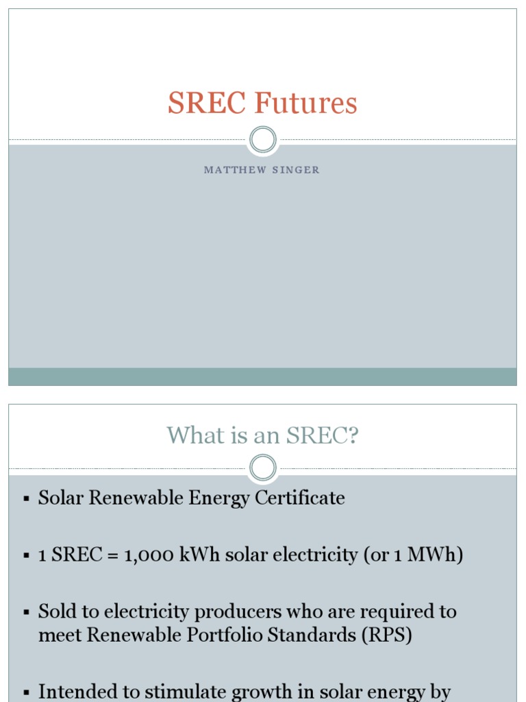 SREC Market Trends in NJ, MA, MD | PDF
