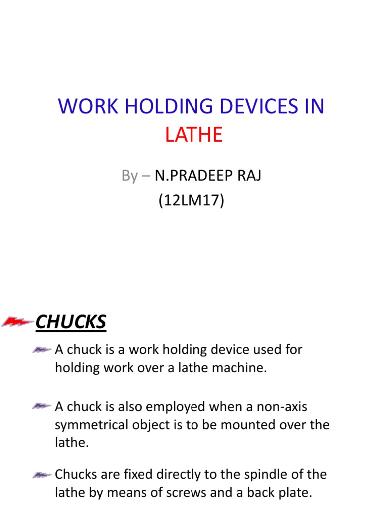 Work Holding Devices in | PDF | Woodworking | Machining