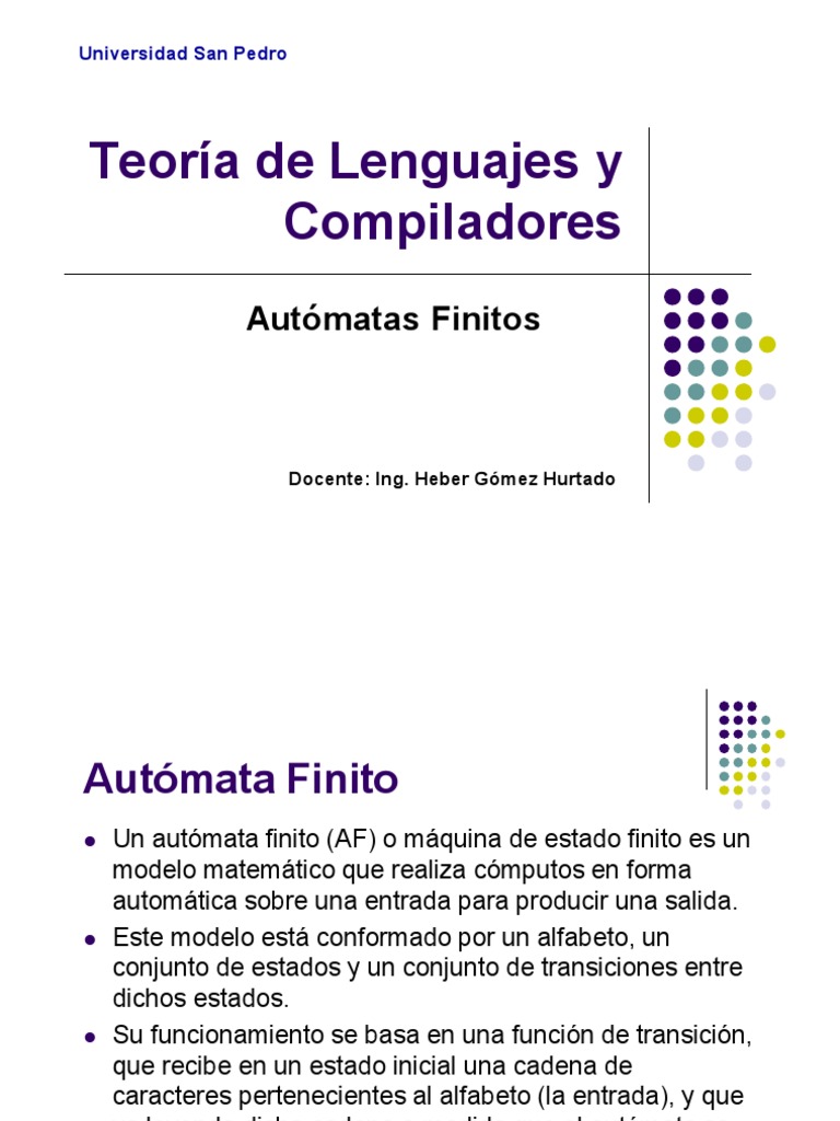 Teoría de Lenguajes y Compiladores: Autómatas Finitos