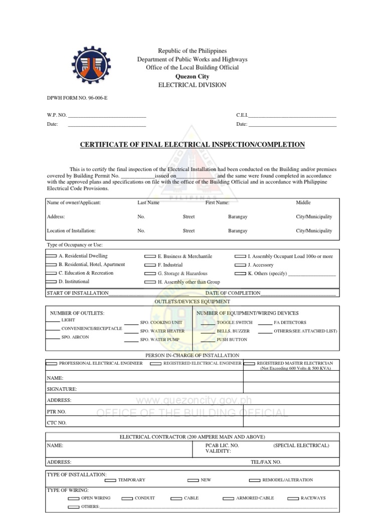 Cert | PDF | Electrical Wiring | Electrical Components