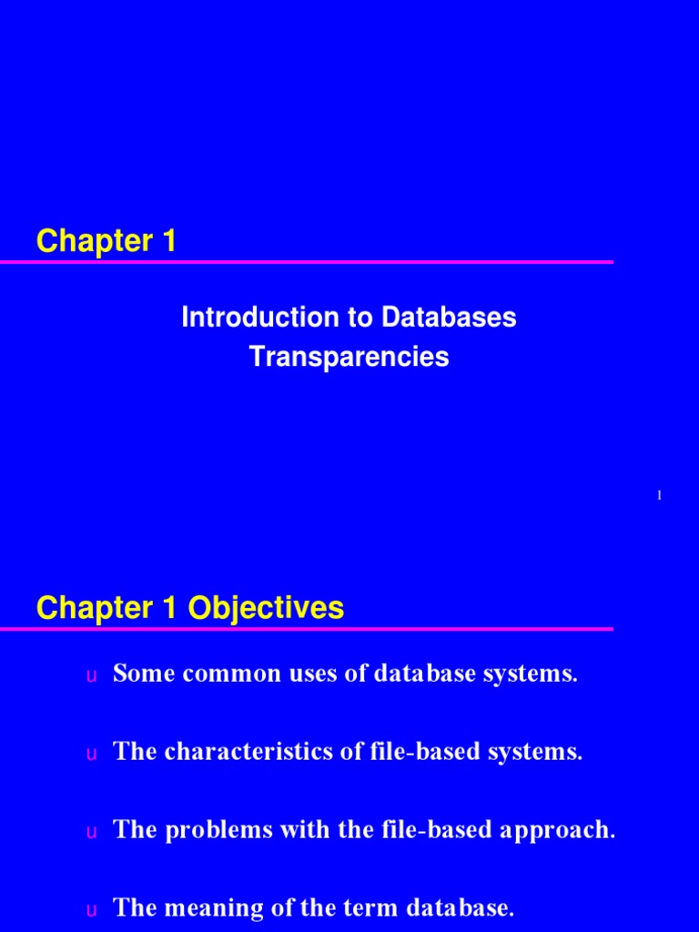 Introduction To DB Transparencies | PDF | Databases | Information ...