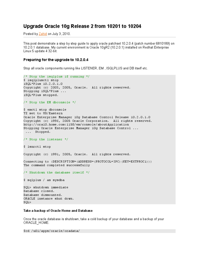 10G To 11G | PDF | Oracle Database | Pl/Sql