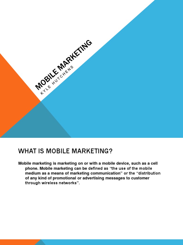 Mobile Marketing PowerPoint | PDF | Mobile Marketing | Direct Marketing