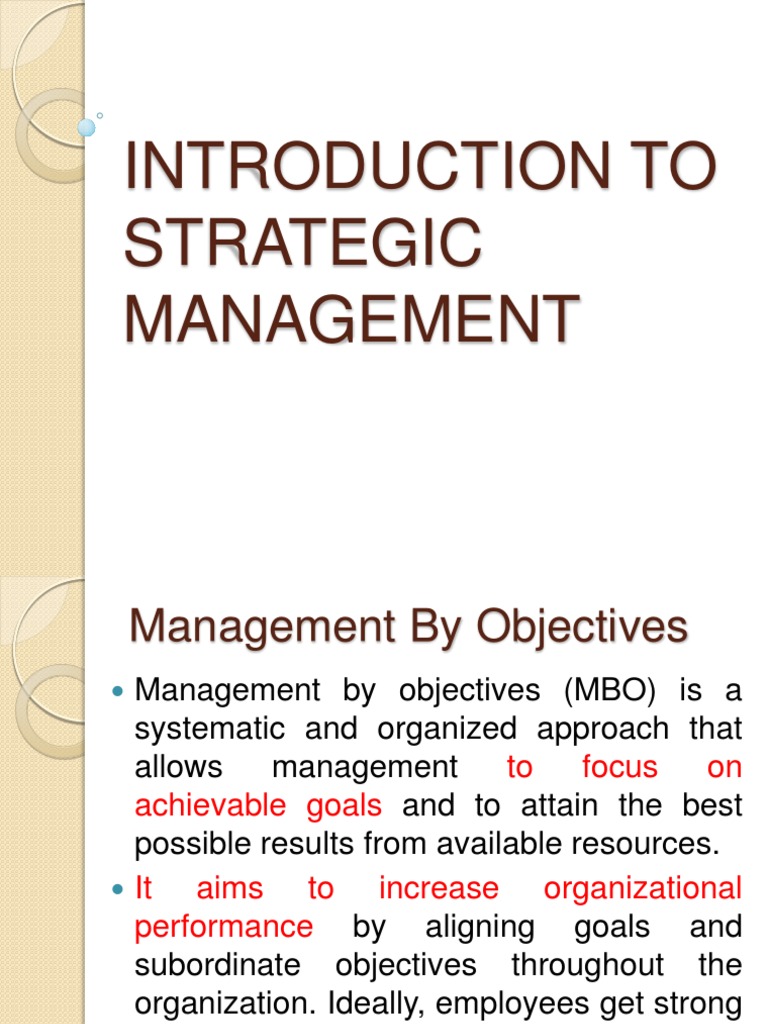 Introduction To Strategic Management | PDF | Strategic Management ...