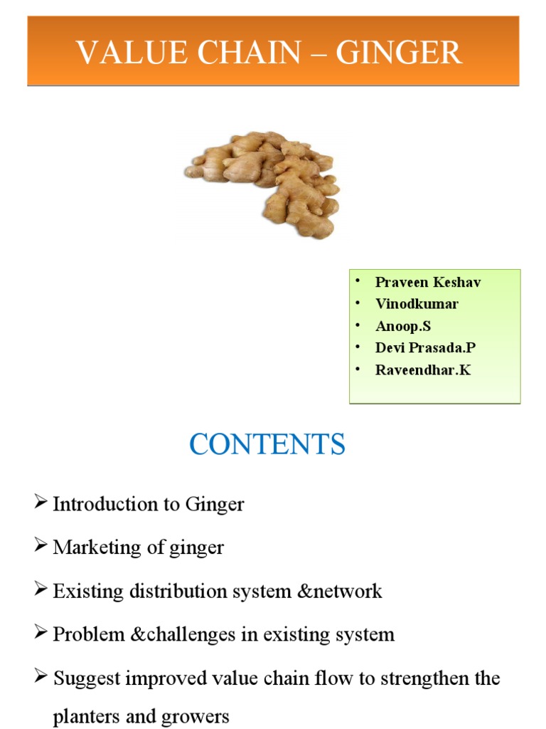 Value Chain - Ginger | PDF | Supply Chain Management | Market (Economics)