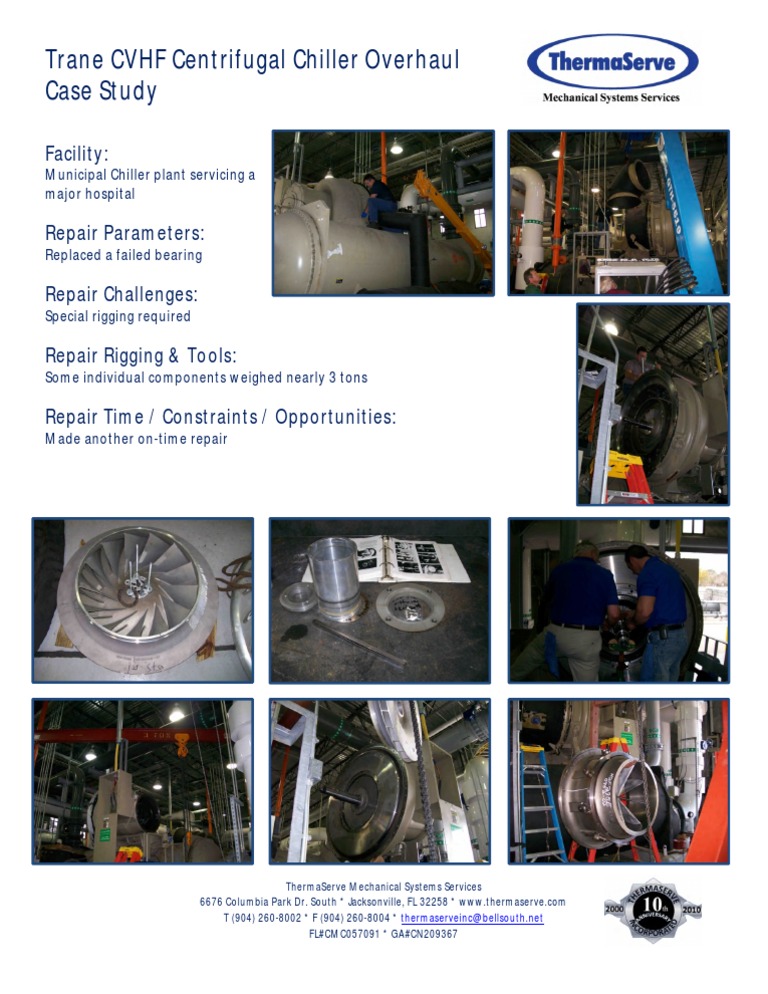 Trane CVHF Overhaul Case Study | PDF Trane CVHF Overhaul Case Study | PDF