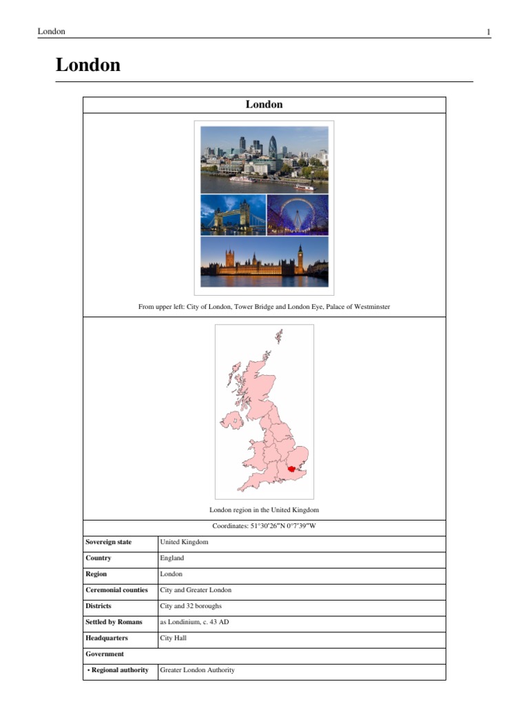 London: Capital of England and UK | PDF | London | Airport