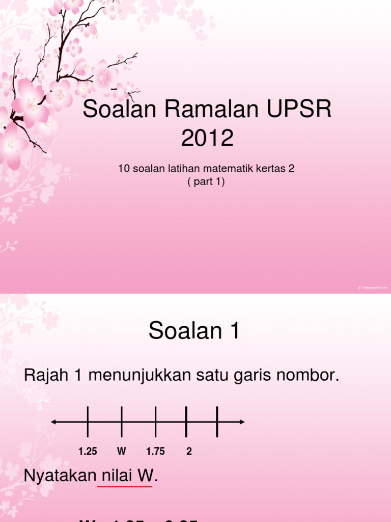 Soalan Latihan Dan Jawapan Untuk Murid Tahun 6 (10 Soalan) | PDF