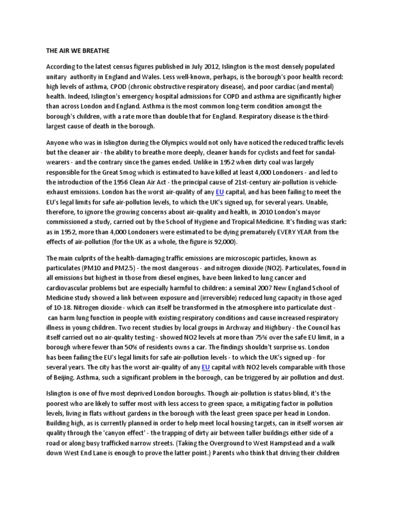 The Air We Breathe | PDF | Science & Mathematics